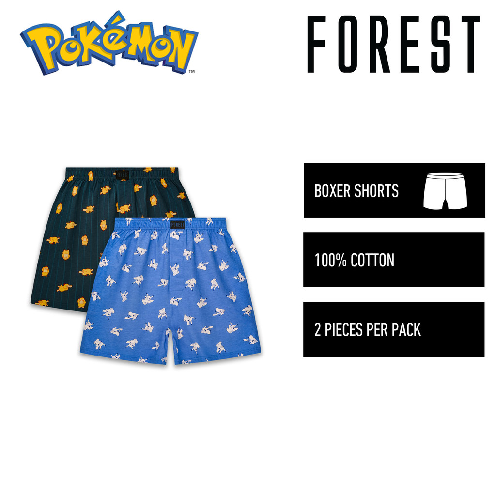 Forest Seluar Dalam Lelaki | Forest Pokémon Mens Cotton Boxer Short ...