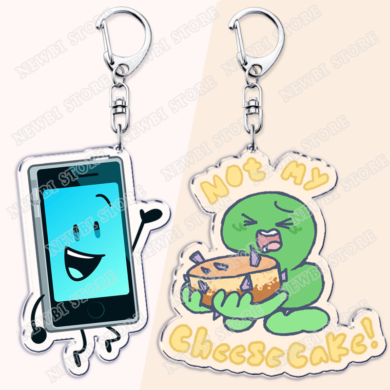 Game BFDI BFB Characters Keychain for Accessories Bag Firey Ruby ...
