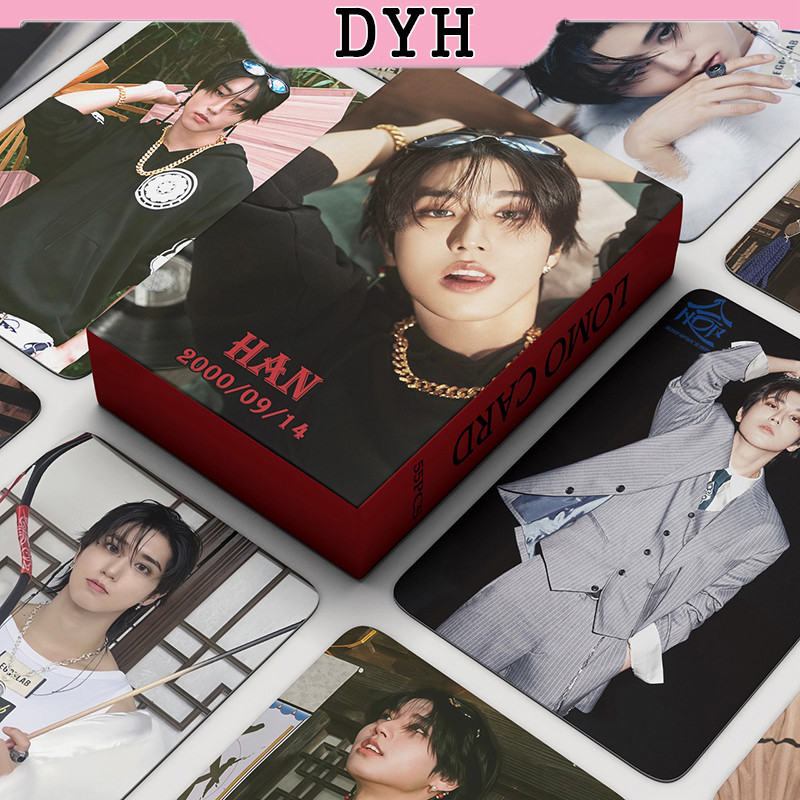55pcs/box Stray Kids HAN Photocards HOP Album KPOP LOMO Card Collection ...