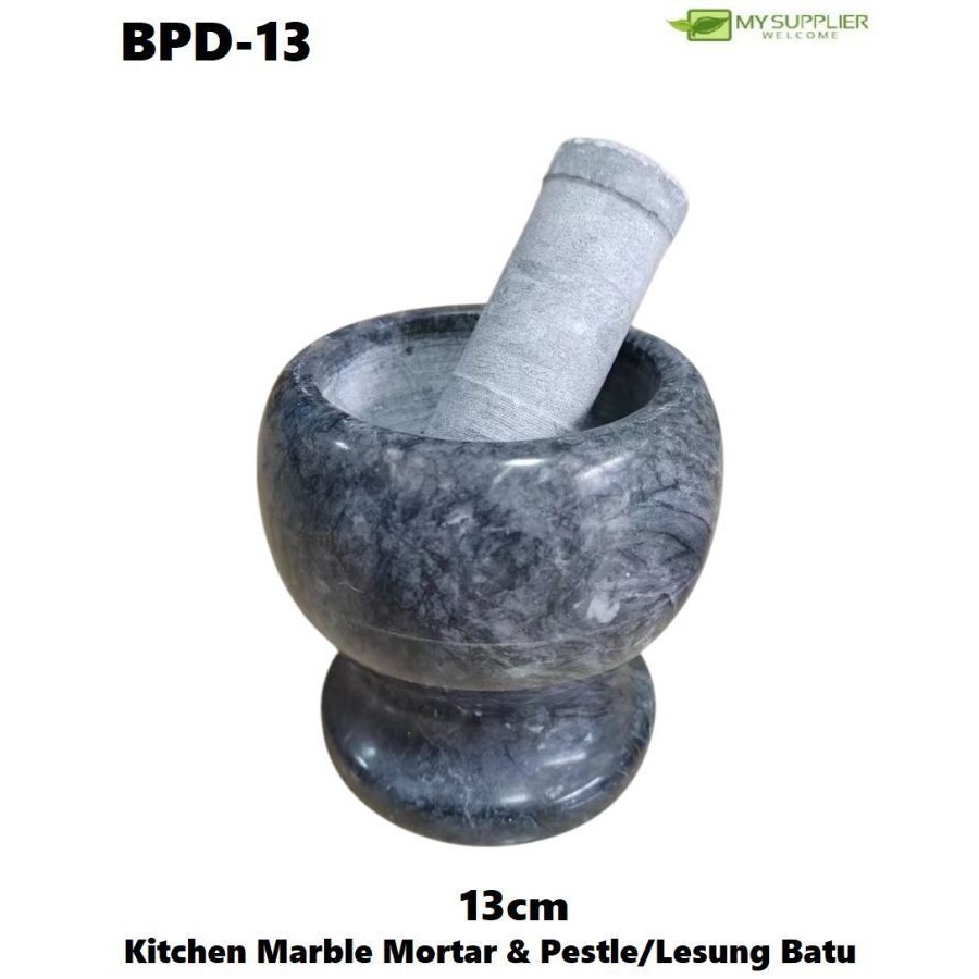 BPD-13 13cm Kitchen Marble Mortar & Pestle/Lesung Batu DL13cm*H12cm (DD ...