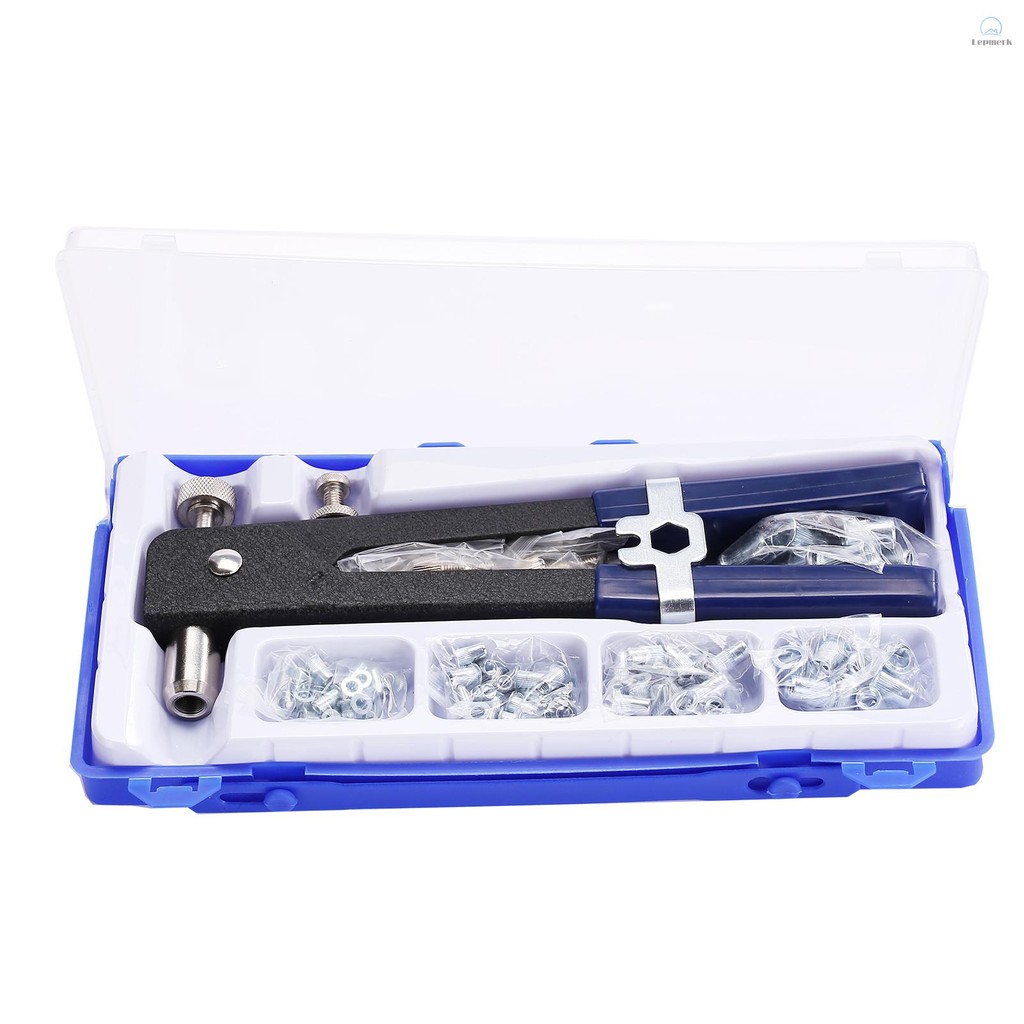 86PCS Rivet Nut Tool Kit Set Blind Rivet Nut Hand Riveter Wrench ...
