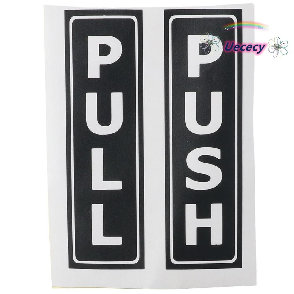 UECECY Push Pull Stickers, Back Adhesive Vertical Decal Door Sign ...
