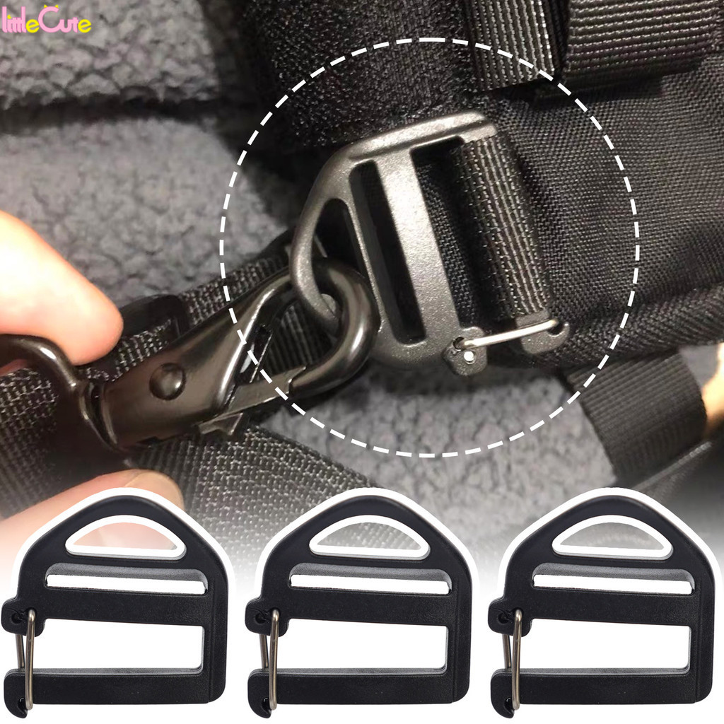 20Pcs Black Backpack Strap Adjustment Buckle - Removable Curved Slider ...