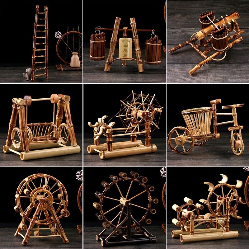 Roda Ferris Buluh Model Kincir Air Kincir Angin Buluh Hiasan Rumah ...
