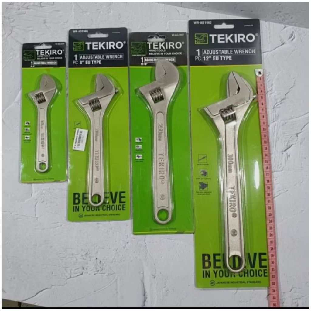 (gd) Tekiro wrench 6 8 10 12 inch adjustable wrench bago baco key ...