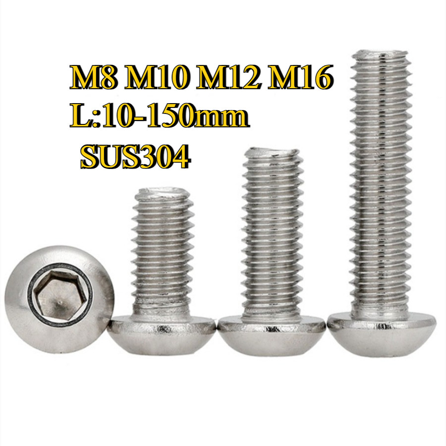 Hex Socket Button Head Screw/Stainless Steel 304 Mushroom Head Screw ...