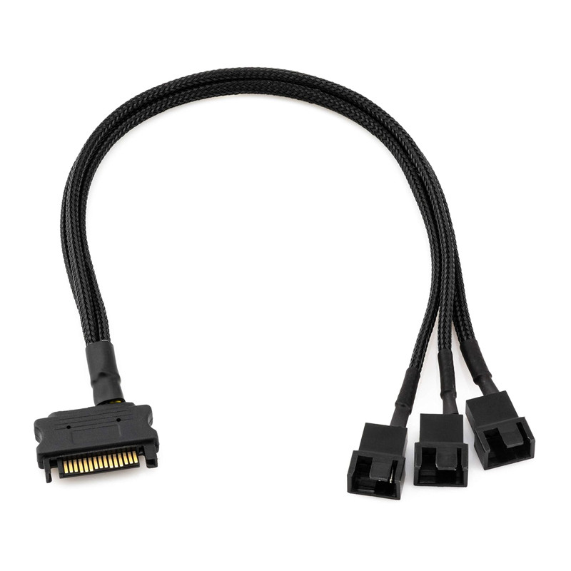 SATA to 3 Pin / 4 Pin Fan Adapter 15 Pin SATA to 12V PC Case Fan ...