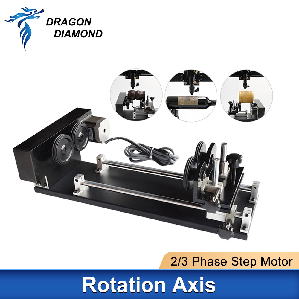 Rotary Axis Engraving Attachment With Rollers 2/3 Phase For CO2 Laser ...