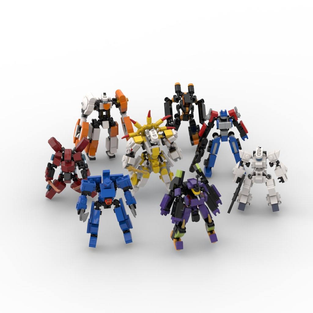 MOC small mecha exoskeleton robot is compatible with LEGO children's ...