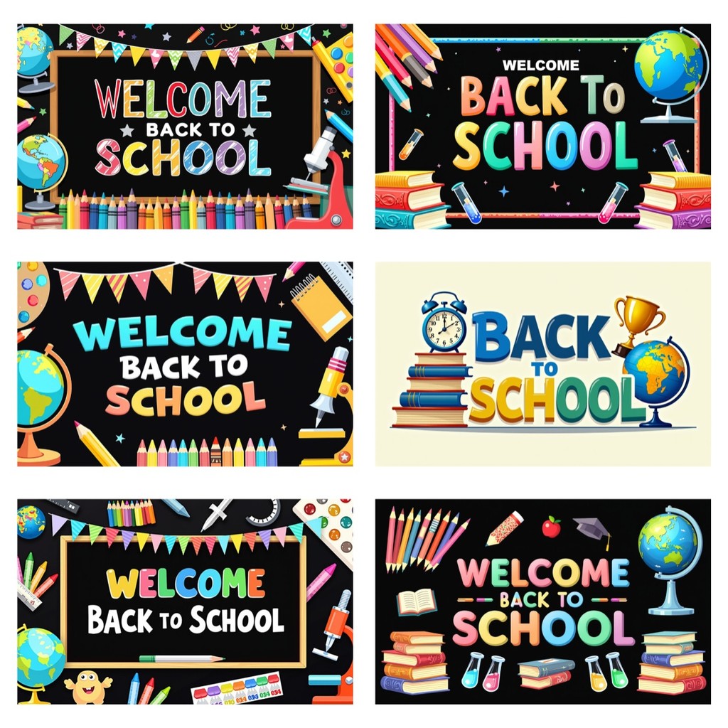 Welcome School Backdrop Educational Classroom Party Decoration Welcome ...