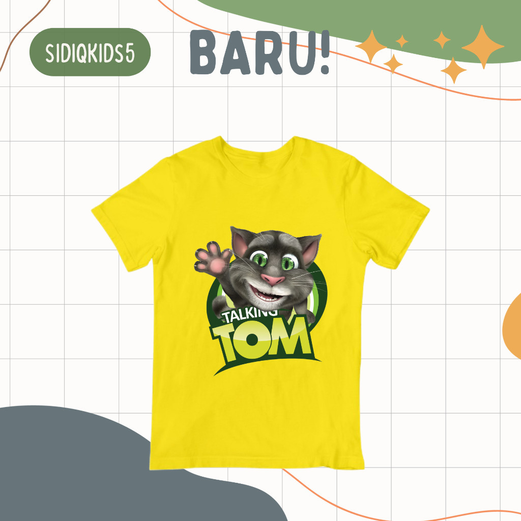 Talking tom character short-sleeved children's t-shirt made of cotton ...