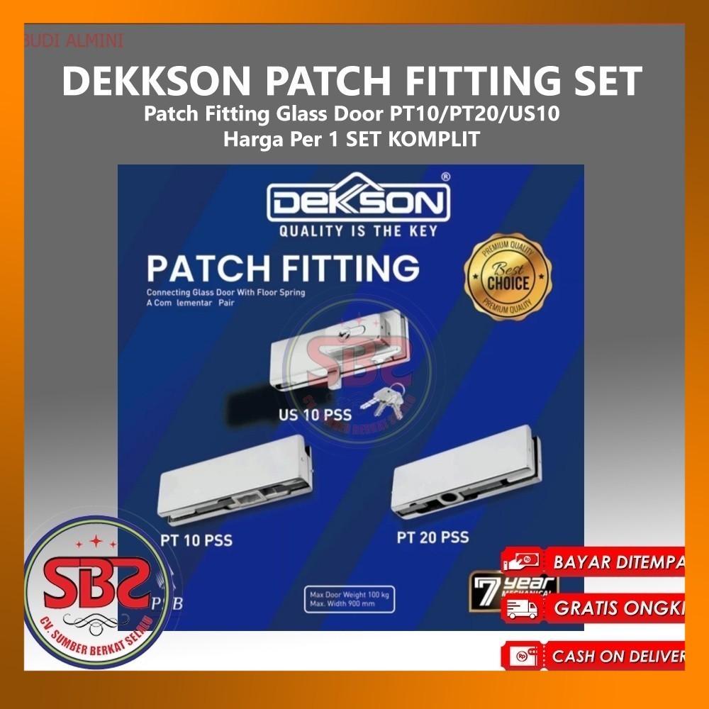 Dekson Patch Fitting DEKKSON Complete Set PT 10 PT 20 US 10 Stainless SUS 304 - DKS DEKSON ...