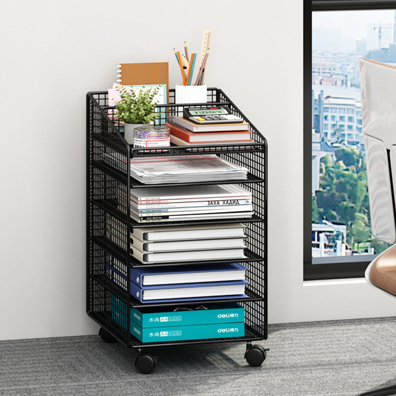 Office File Rack Floor-standing Bookshelf Layered Shelf Multi-Layer ...