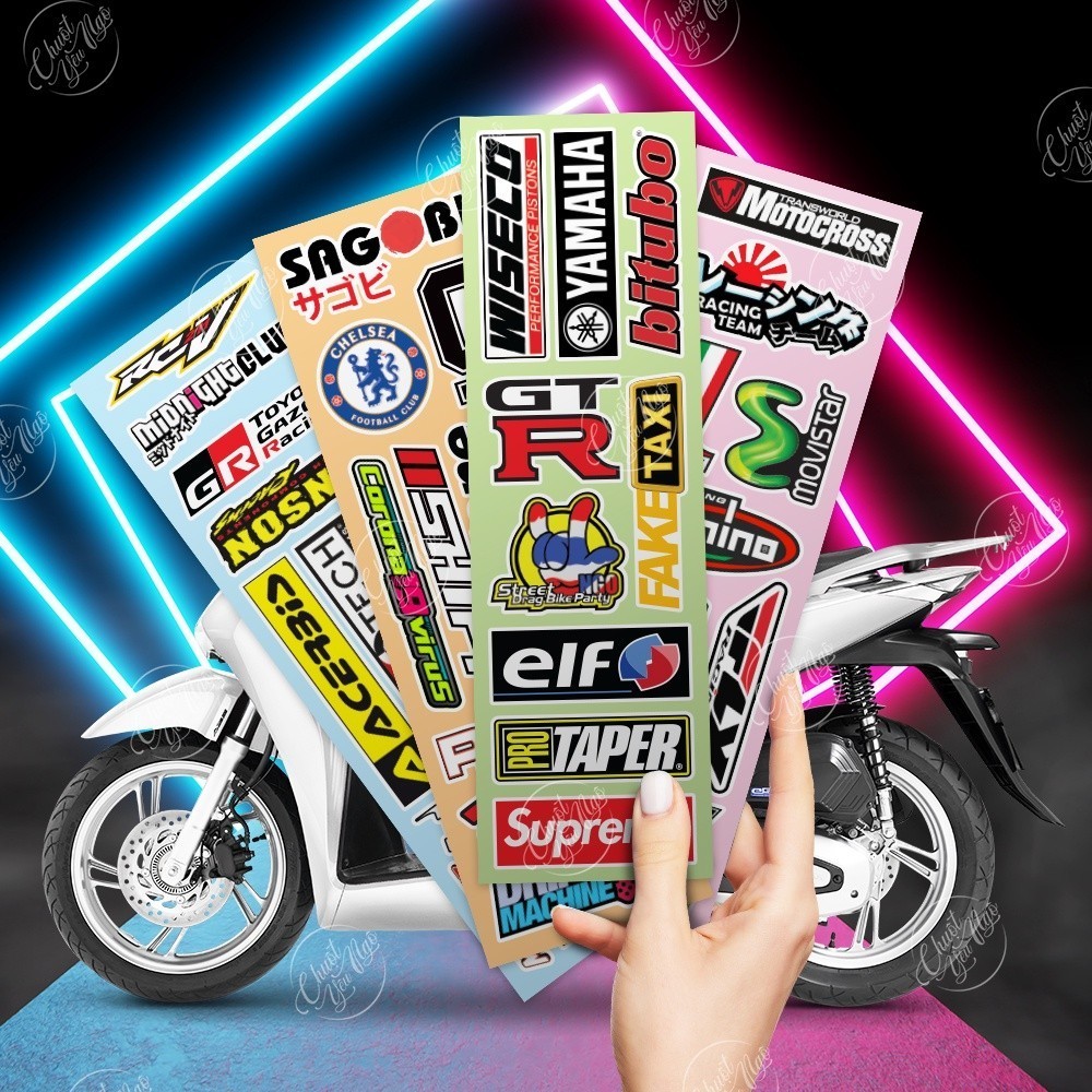 [5-8] Combo of 40 different car sticker logos, logo decal stickers for ...