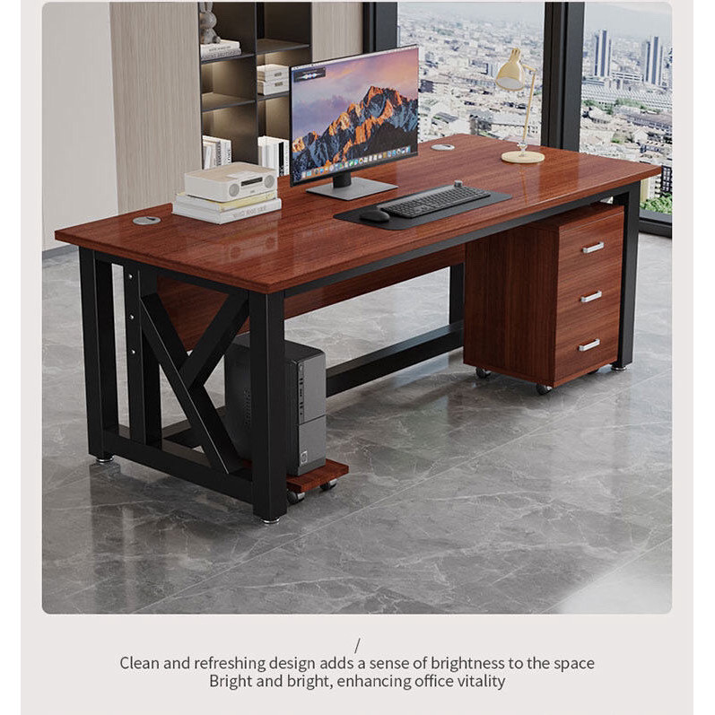 Office Table Modern Simple Single Computer Desk Manager Boss Desk Staff ...