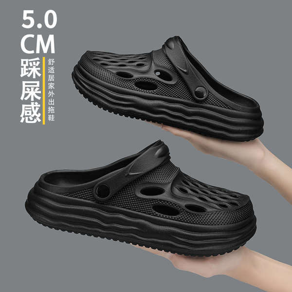 sandal lelaki crocs Kasut gua, pakaian musim panas lelaki, tidak licin ...