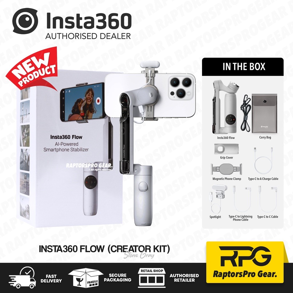 Insta360 Flow/Flow Pro Smartphone Gimbal - The AI Tracking Stabilizer | Shopee Malaysia