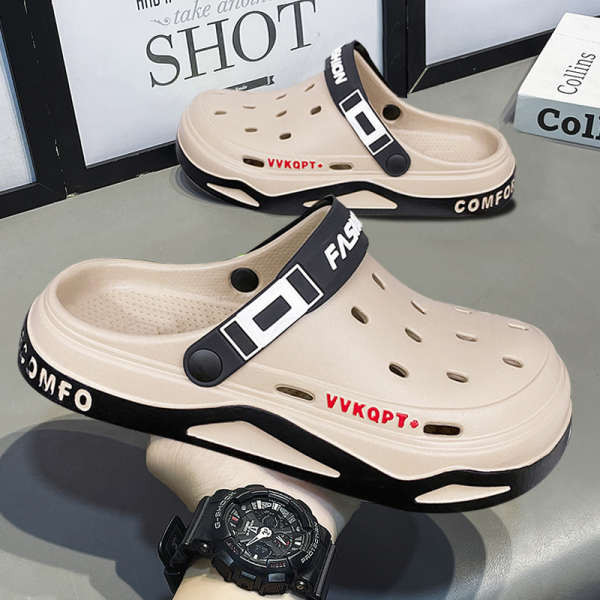 crocs men crocs Kasut Lubang Pantai Trend Lelaki Perasaan Tidak Licin ...