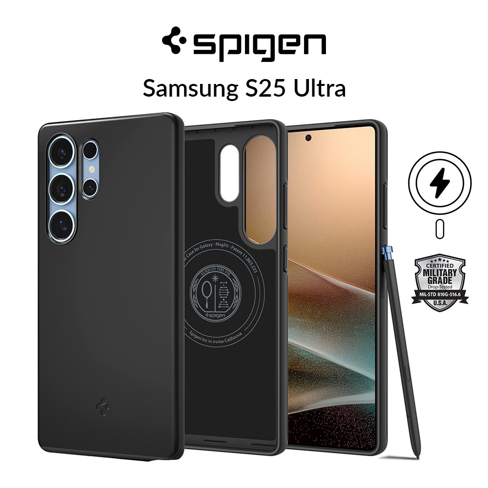 Spigen Samsung S25 Ultra Case 6.9" Thin Fit MagFit Magnetic Phone Case Qi2 Certified Samsung ...