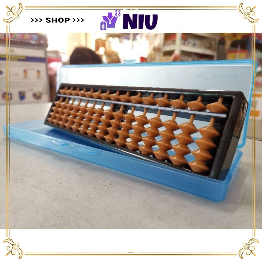 NIU Plastic Abacus, Rectangle 15 Digits Abacus with Storage Box ...