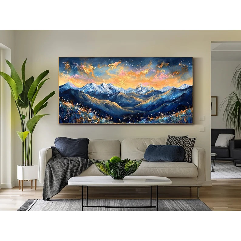Extra Large Wall Art Brilliant Landscape Oil Painting on Canvas ...