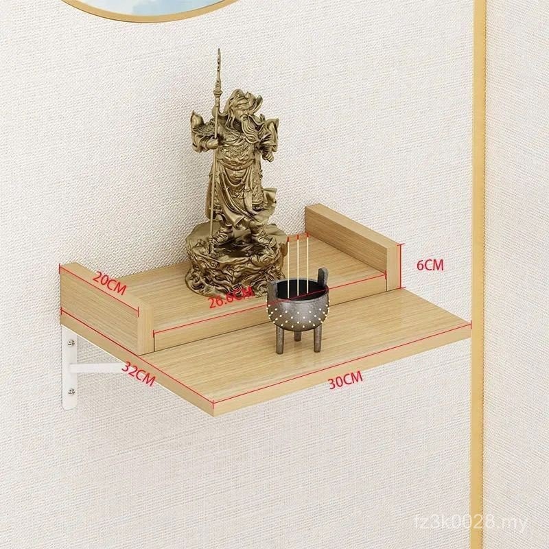 Hanging Wall God of Wealth Worship Table Shelf Guan Gong Shrine Buddha ...
