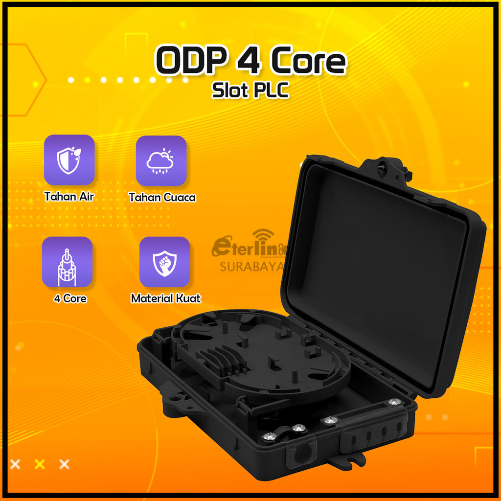New! Optical Dustribution Point 4 Core Empty PLC Model ODP Outdoor Terminal Box Random Color ...