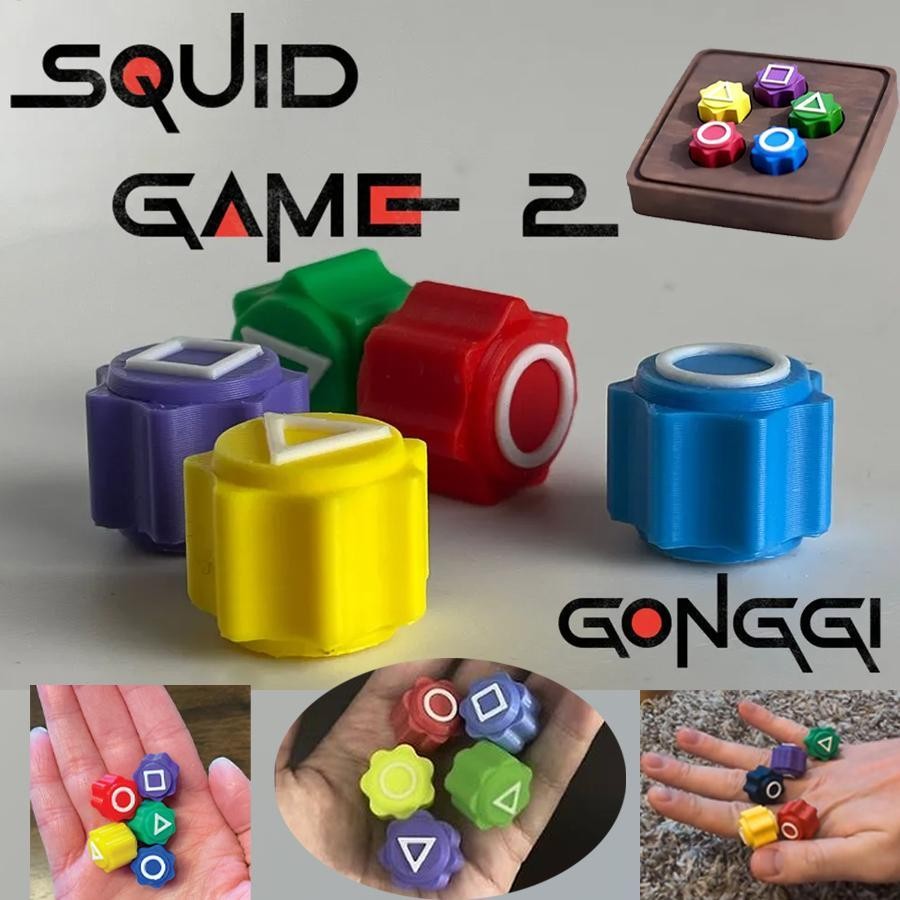 Gonggi Stone-Squid Game 2 - 3D Printed Set Gonggi Stone Korean Jacks ...