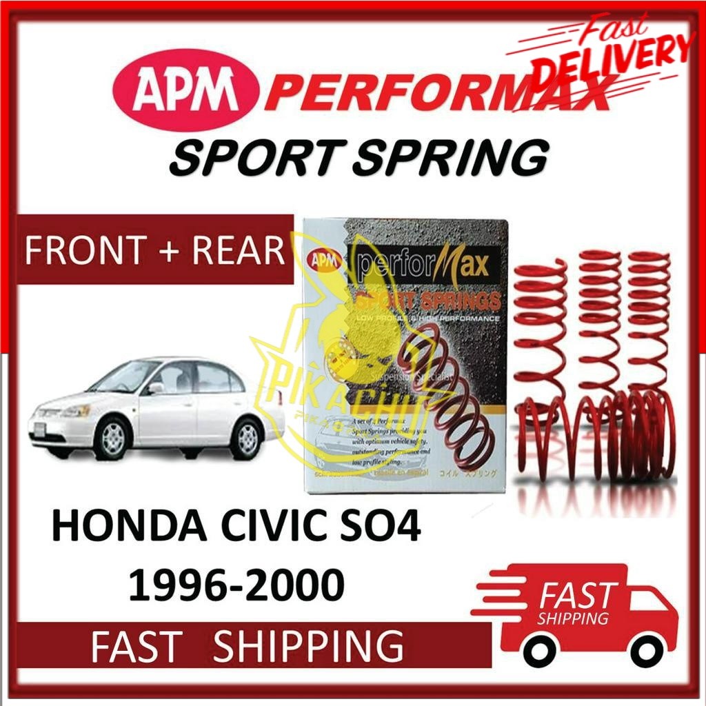 ORIGINAL APM PERFORMAX HONDA CIVIC SO4 LOWERED COIL SPORT SPRING ...