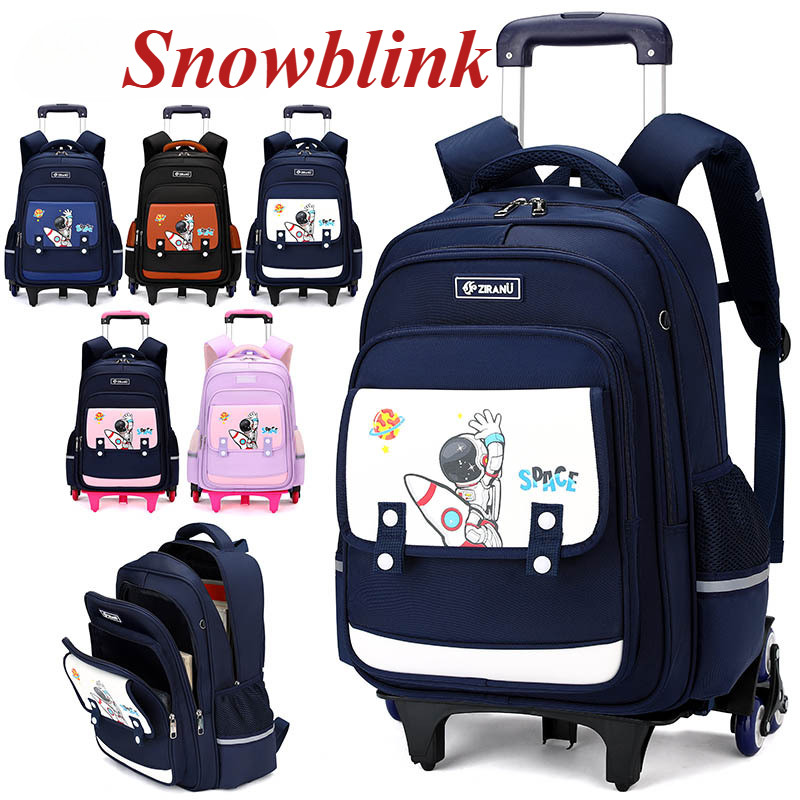 Trolley School Bag for Kids Trolley Backpack Large Capacity Shool Bag ...