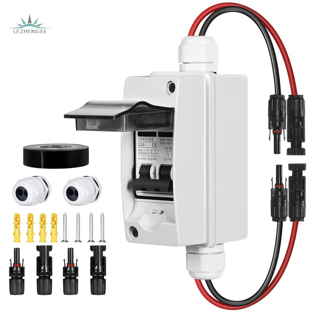 Solar Panels Disconnect Switch 32Amp AC Solar Shut Off Switch 400V 2 ...