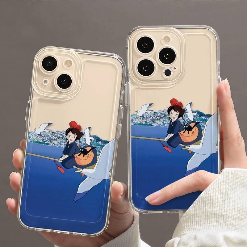 Ghibli animel cute flying cartoon casing transparent cheap good quality ...