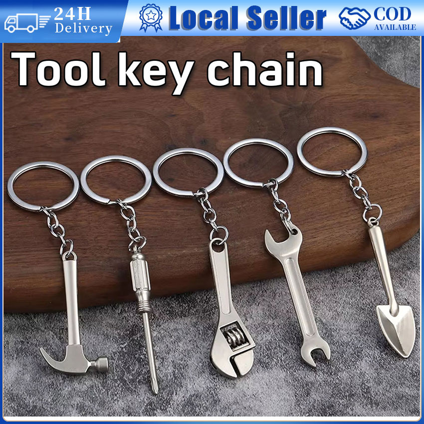 Multi-function Keychains Mini Metal Tool Screwdriver Hammer Pliers ...