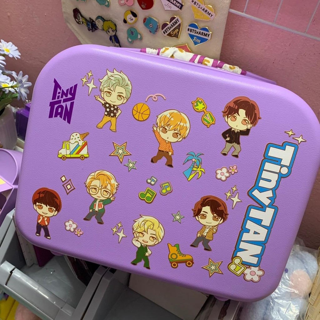 Beg Mini Suitcase TINYTAN BTS Mini Luggage BTS Kpop Merch BT21 Fan Made ...