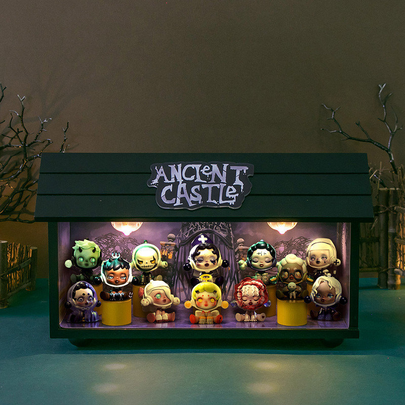 SKULLPANDA Acrylic Display Box Popmart Figure Theme Scene Display Box ...