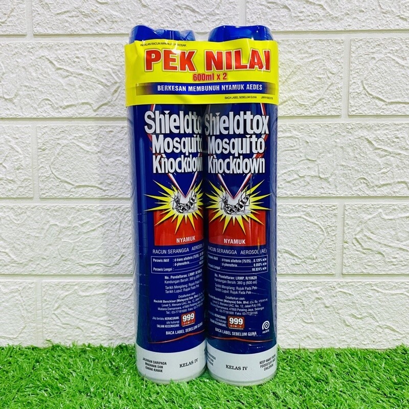 Shieldtox Mosquito Spray Aerosol (600ml x 2) [Twin Pack] Shieldtox 8 ...