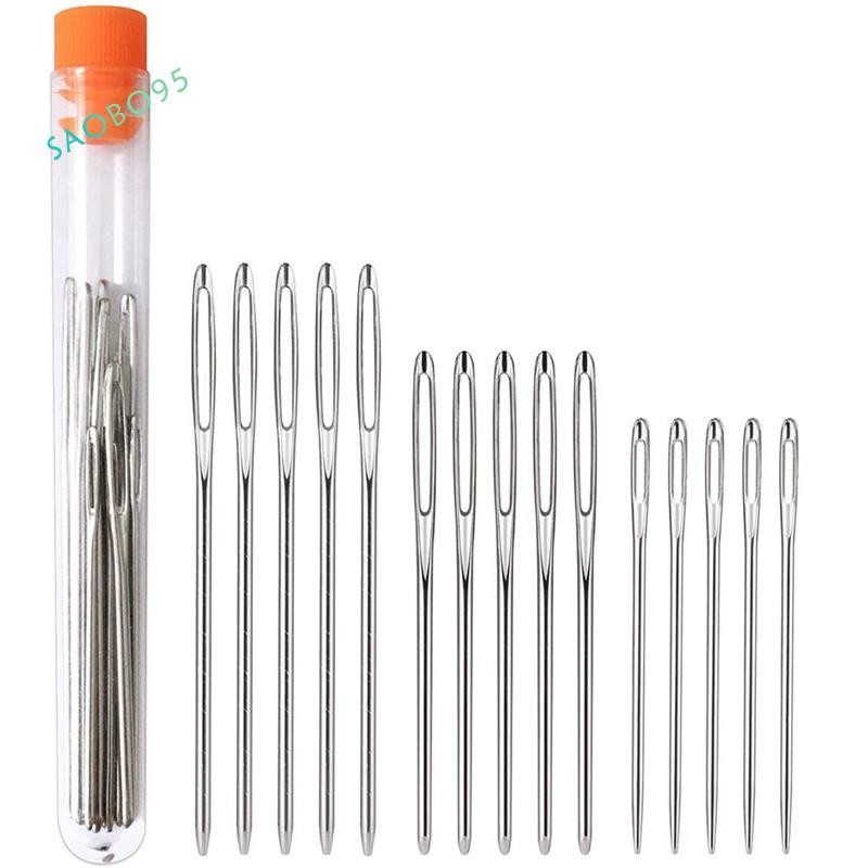 Darning Needle Big Eye Sewing Needle in Transparent Tube, Darning ...