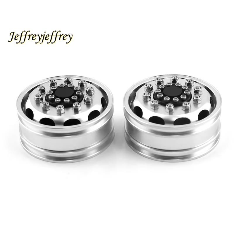 2Piece Metal Front Rear Wheel Rim Replacement Parts for Truck 1/14 RC ...