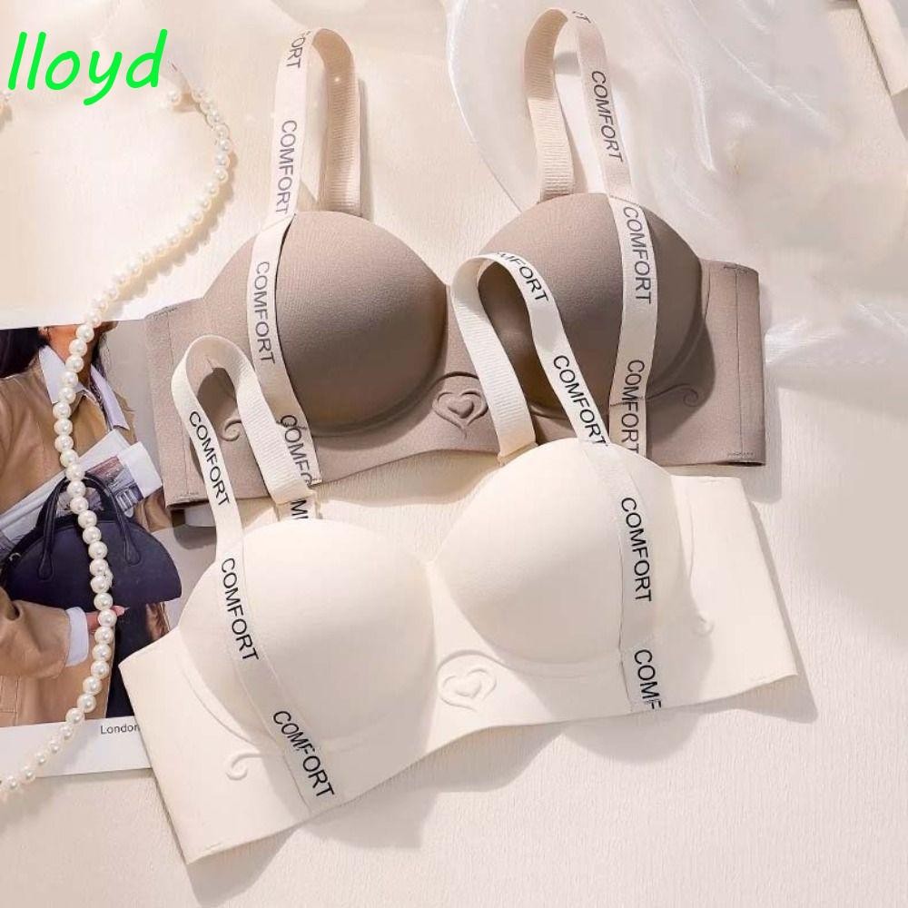 LLOYD Wireless Deep V Bra, Letter Close-fitting Brassiere for Women ...
