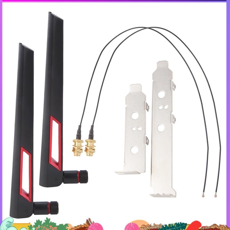 2X8Dbi Dual Band M.2 IPEX MHF4 U.Fl Cable to RP-SMA Pigtail WiFi ...