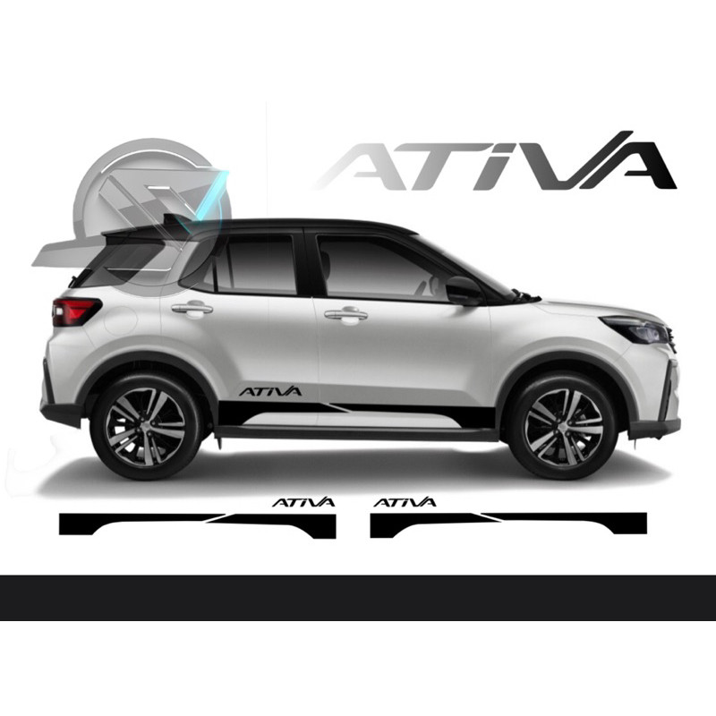 (Ready Stock)S331# 2pcs For Ativa Car Side Body Vinyl Decal Sticker ...