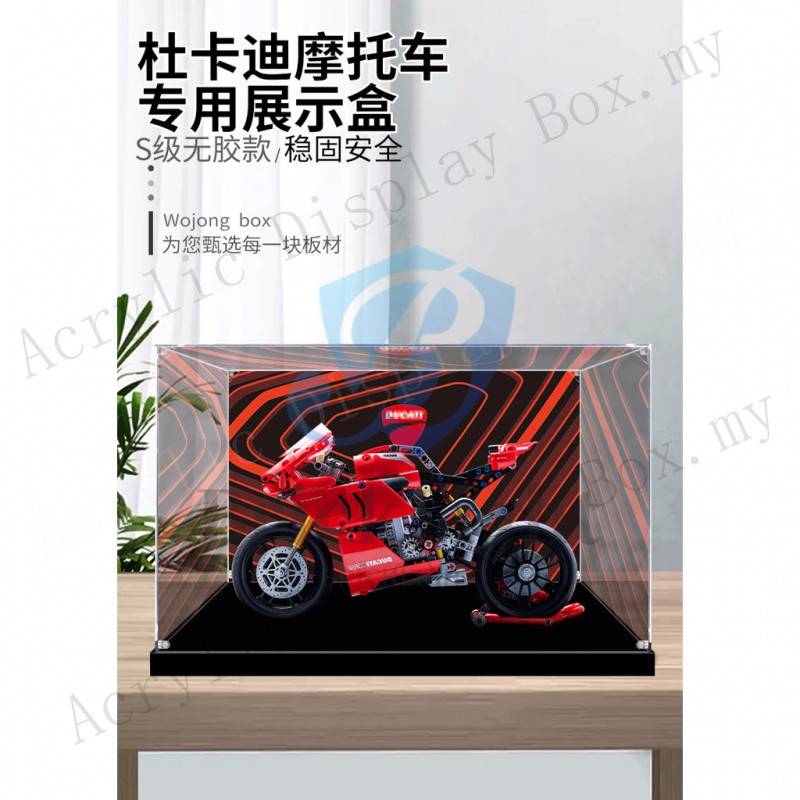 Acrylic Display Case/ Box Sesuai untuk lego 42107 Ducati motosikal ...