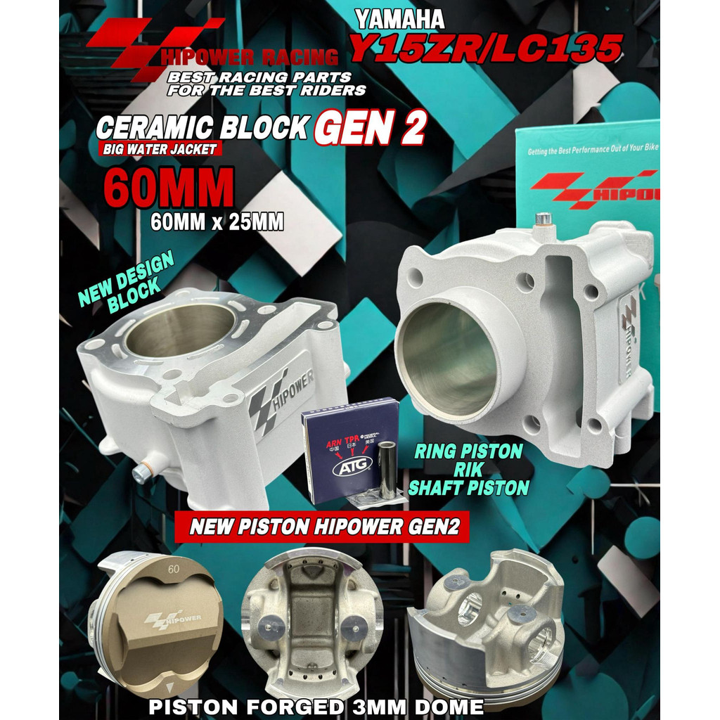HIPOWER RACING [ 60MM GEN2 ] HI POWER RACING CERAMIC BLOCK WITH FORGING ...