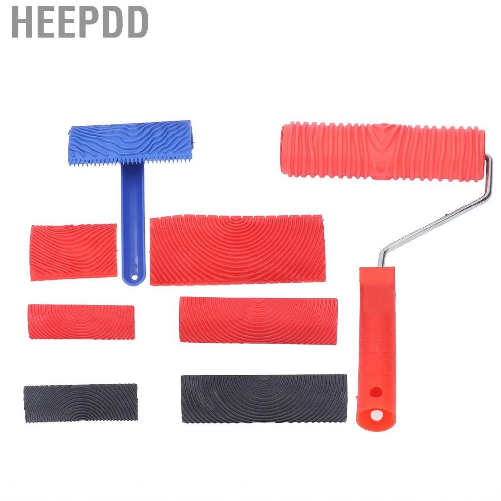 HEEPDD Tbest Paint Rollers Wood Graining Roller with Handle Rubber ...