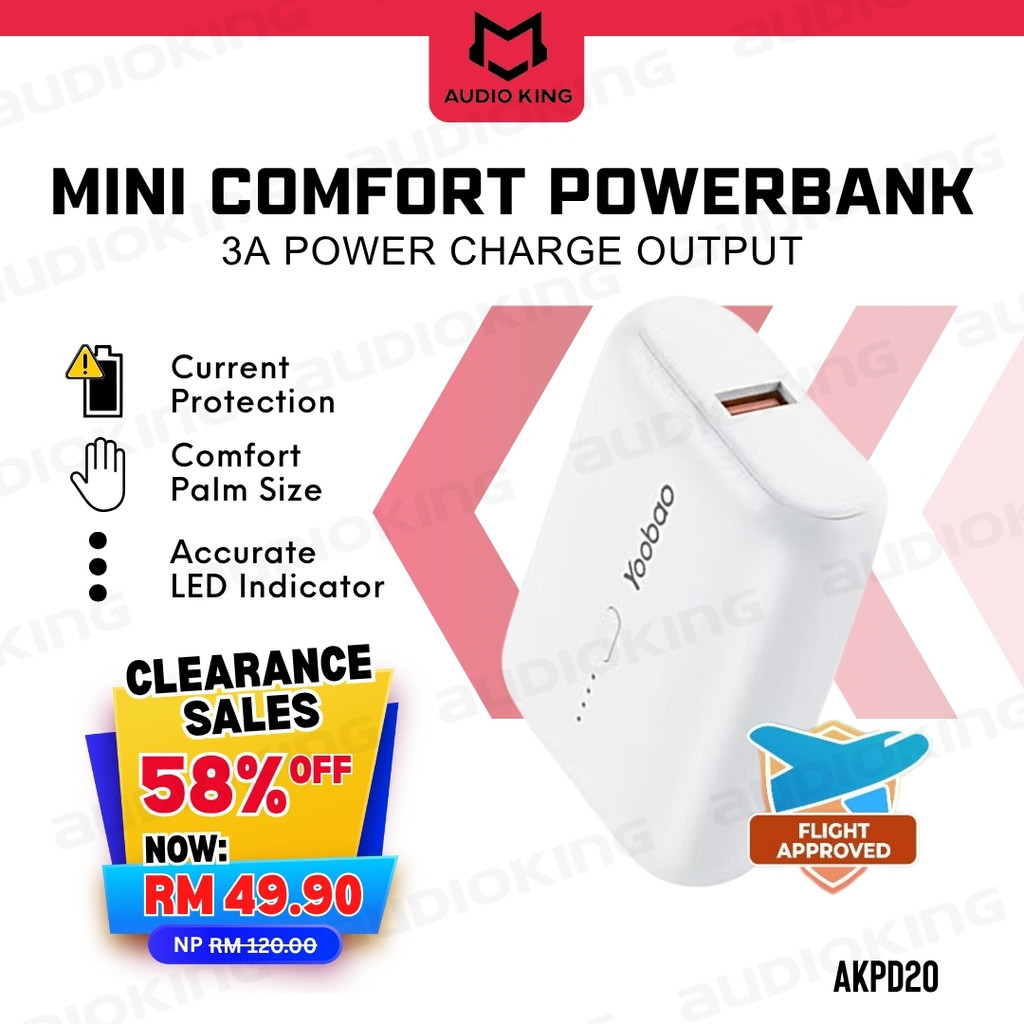 YOOBAO Super Fast Charging PD 10000mAh Type C 22.5W AKPD20 Mini Pawar Bank Portable Pawer Bank ...