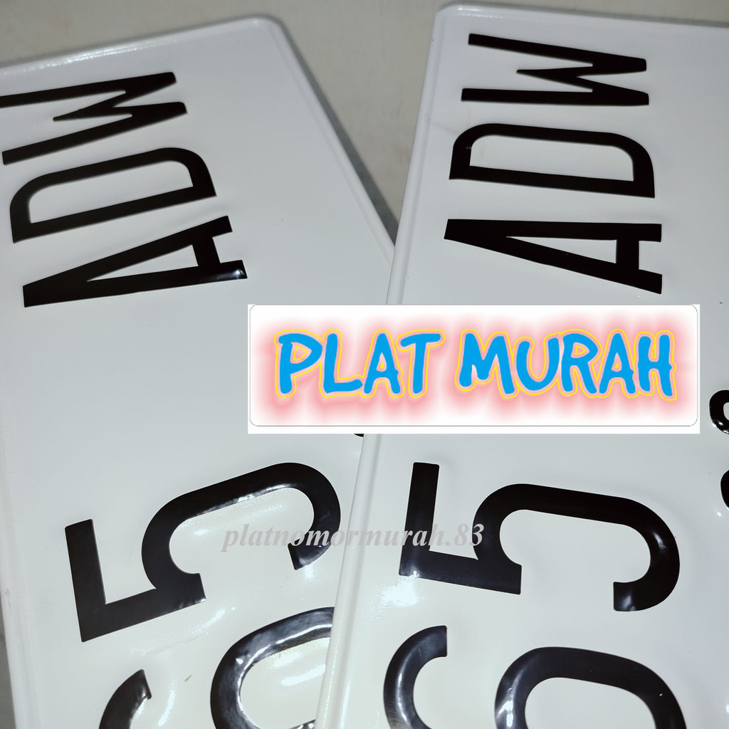 White car number plate, new font, free to order numbers and letters ...