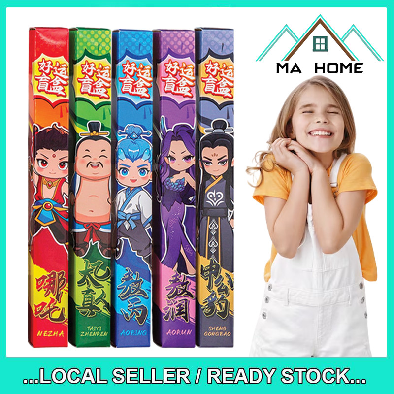 MA Home Kotak Buta Nezha Pen Blind Box Creative Cute Design Gel Pen ...