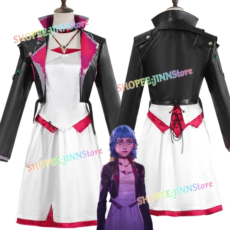 - JINN - League of Legends Arcane JINX POWDER Cosplay Prom Dresses &Wig ...