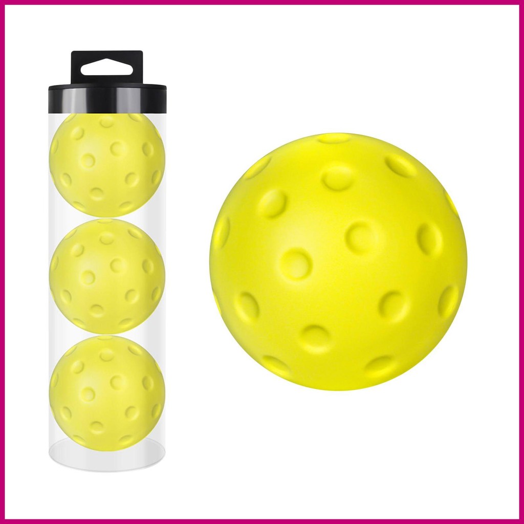 Indoor Pickleball Balls 3X PU Foam Practice Pickleballs 74mm Quite Warm Up Pickleball Drills ...
