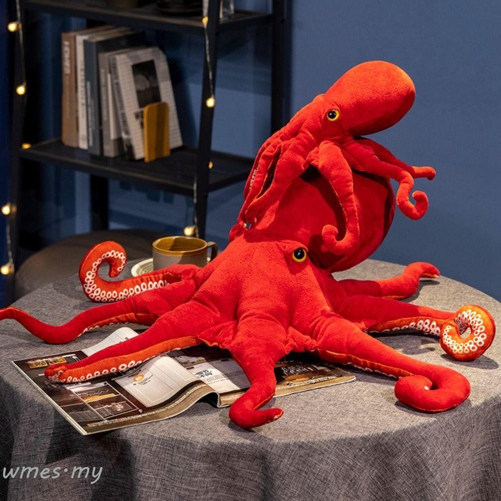 WMES1 Octopus Plush Toy, Realistic Sea Animal Red Octopus Dolls, For ...